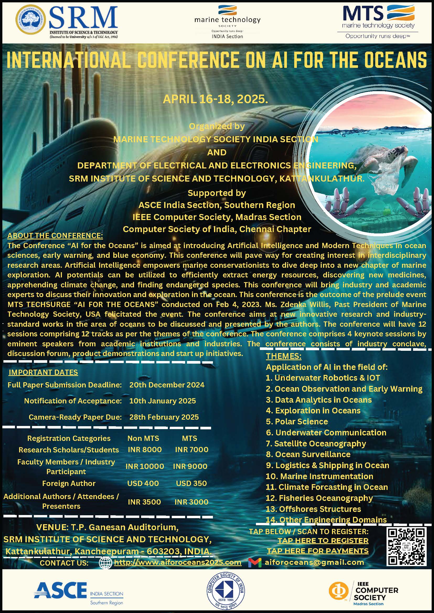 MTS India: International Conference on AI for the Oceans 2025